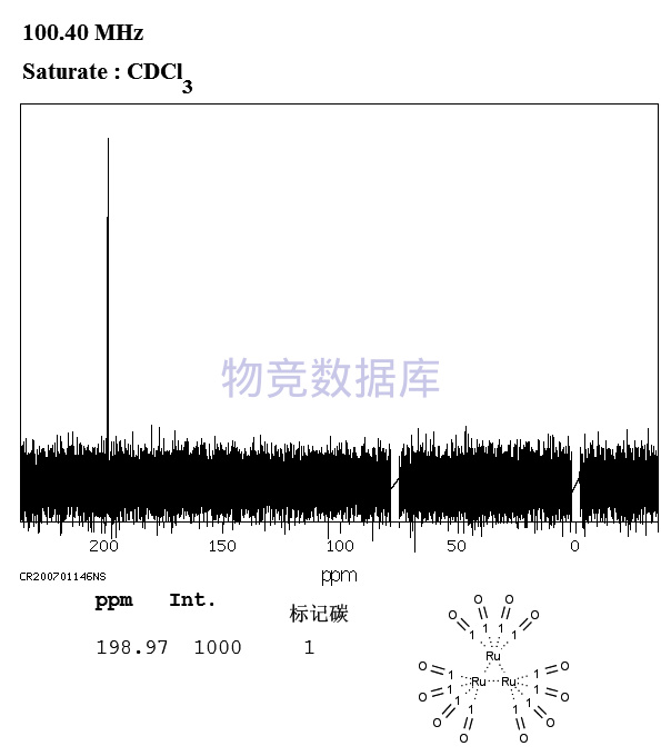 十二羰基三钌dodecacarbonyltriruthenium15243 33 1参数,分子结构式,图谱信息 物竞化学品数据库