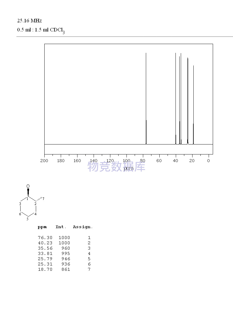 反 2 甲基环已醇trans 2 Methylcyclohexanol7443 52 9参数,分子结构式,图谱信息 物竞化学品数据库