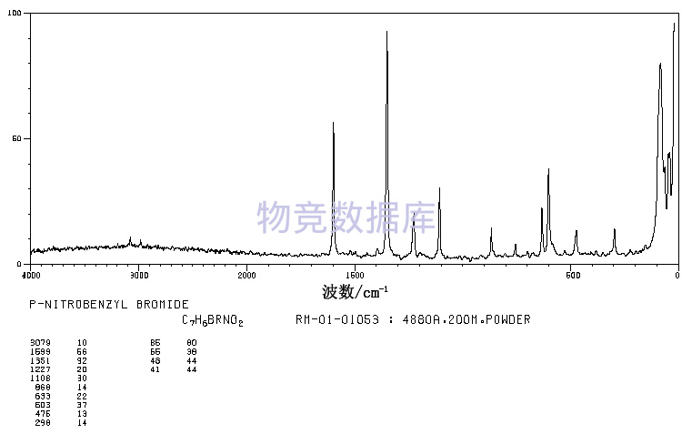 4 硝基苄基溴4 Nitrobenzyl Bromide100 11 8参数,分子结构式,图谱信息 物竞化学品数据库 专业、全面的